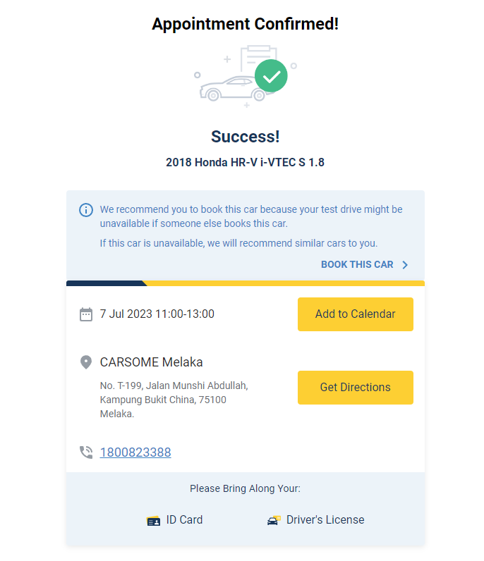 Want to Buy a Car from CARSOME? Here’s How to Book a Test Drive