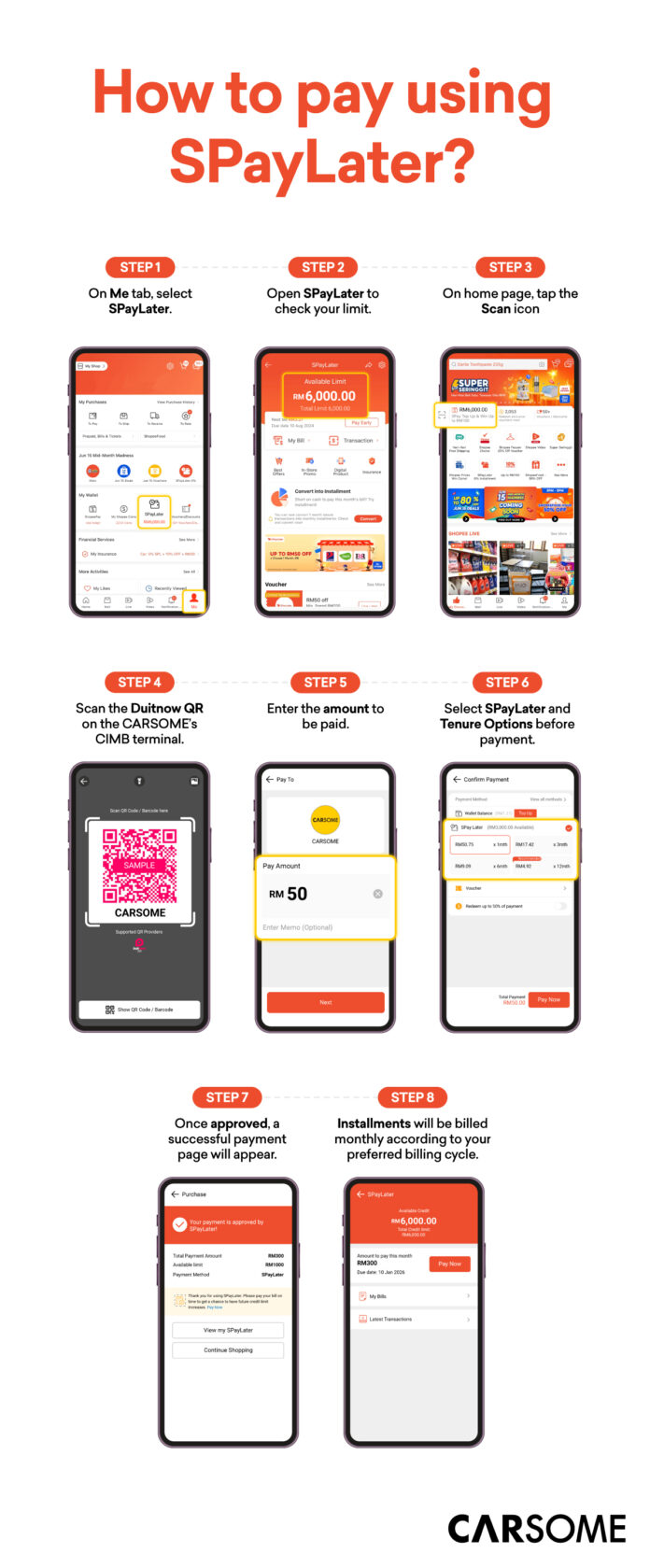 How to Use SPayLater for Your Car Down Payment at CARSOME?